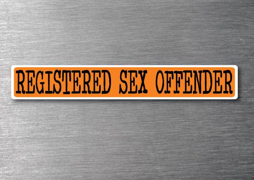 Sex offender sticker 200mm a must for your mates cars after the pub ...