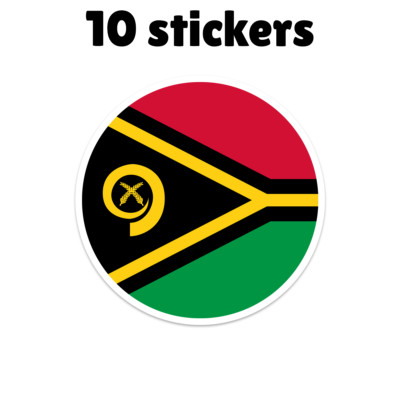 Vanuatu Round Circle Flag Sticker Decal Vinyl Fade & Waterproof | eBay ...