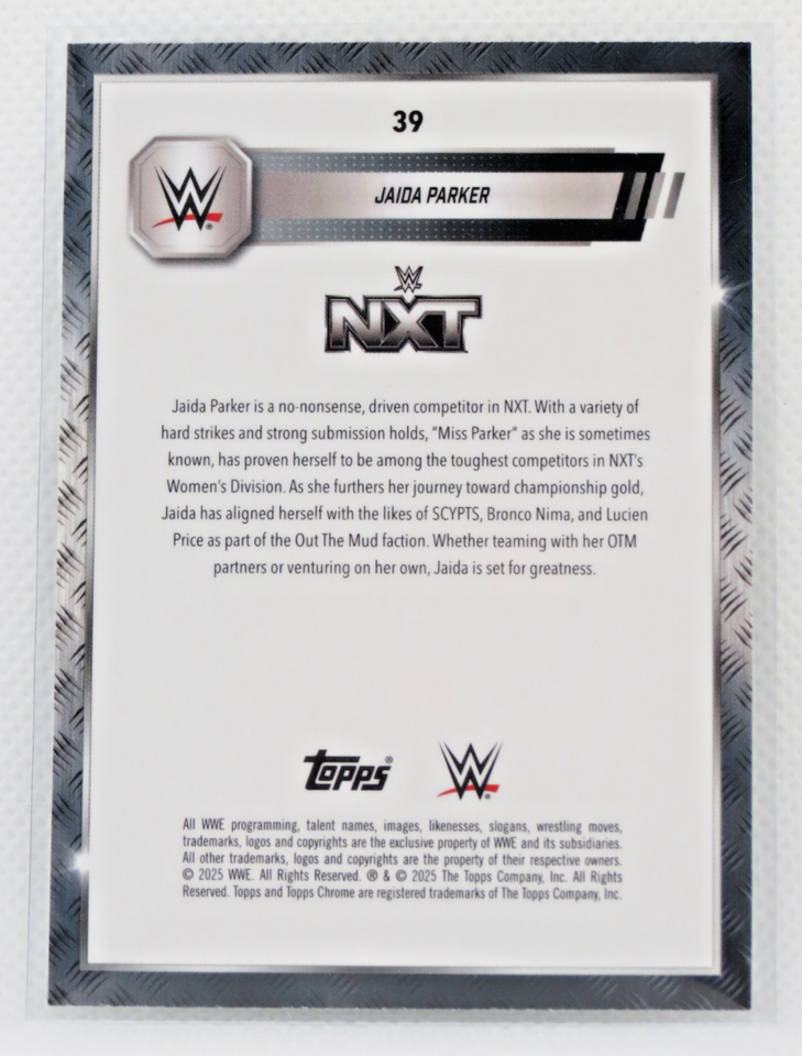 2025 Topps Chrome WWE - Sepia Refractor #39 NXT - JAIDA PARKER | eBay
