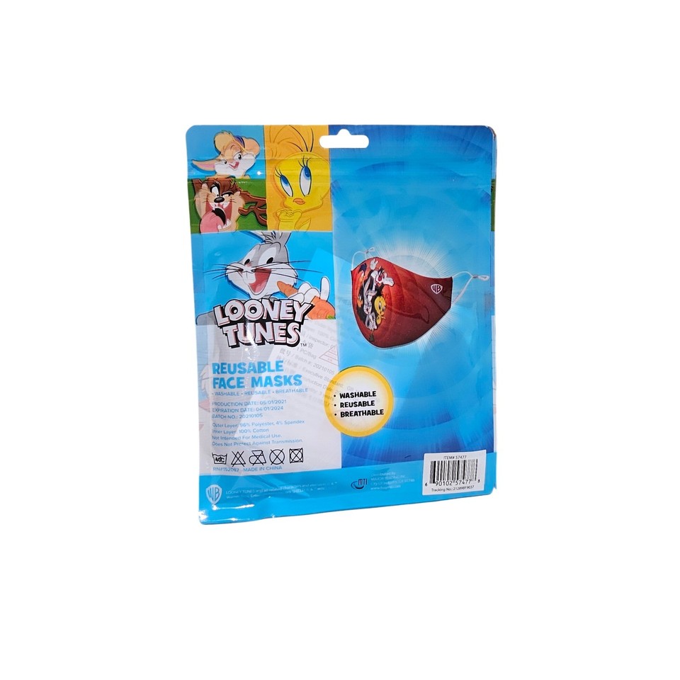 Looney Tunes Reusable Face Masks Bugs Bunny Daffy Duck Taz Warner Bros ...