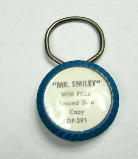 Vtg Round Mr Smiley Collectible Key Chain Key Ring Fob Advertising ...
