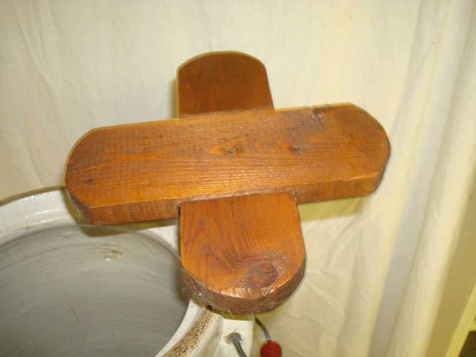 Vintage Antique Stoneware Butter Churn Dasher | eBay