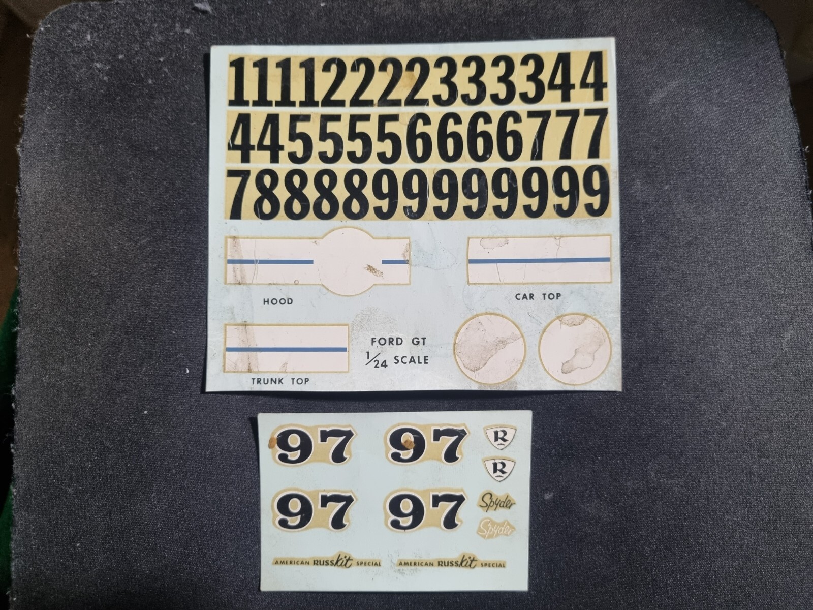 Cox Ford GT & Russkit #97 Spyder - 1/24 - Slot Car Decals - Unused | eBay