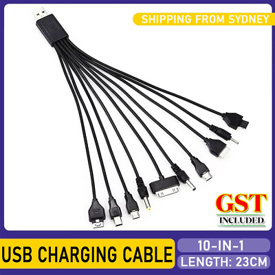 10 in 1 USB Universal Multi Pin Charger Cable USB Phone Charging ...