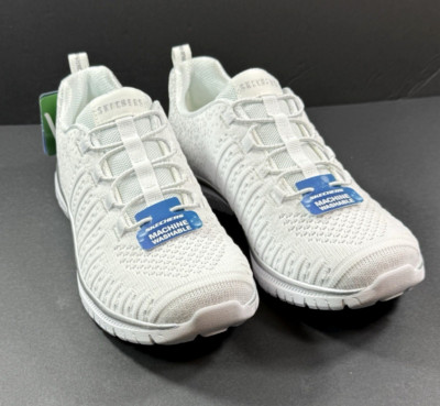 Skechers Womans / VIRTUE LUCENT / White-Silver / Reg $65 | eBay