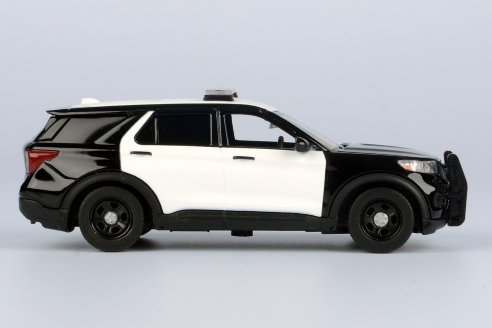 2022 FORD POLICE INTERCEPTOR UTILITY BLACK & WHITE 1/43 DIECAST ...