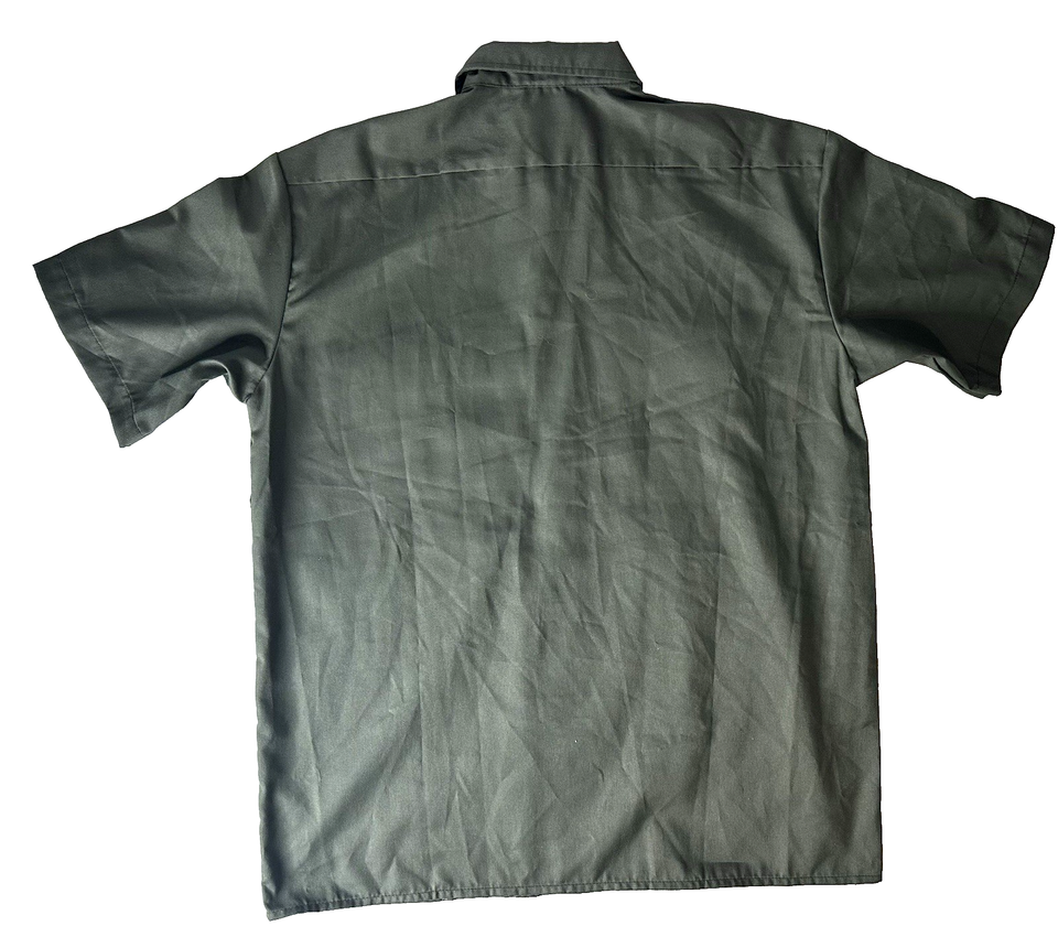 Dickies mens work Shirt XLT Green Short Sleeve Button Up Double Chest ...