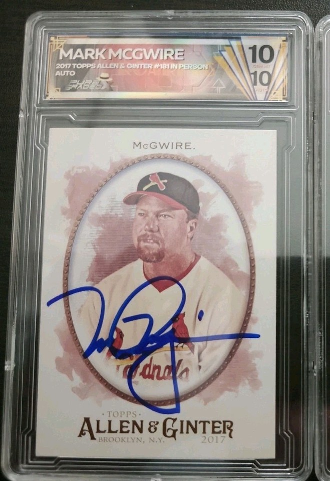 Mark McGwire & Jose Canseco Allen & Ginter IN PERSON Auto Graded 10 & 9 ...