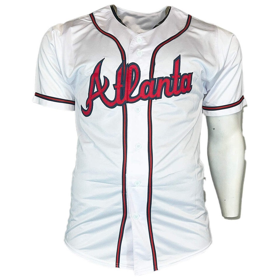 John Rocker Signed F*** NY Inscription Atlanta White Baseball Jersey ...