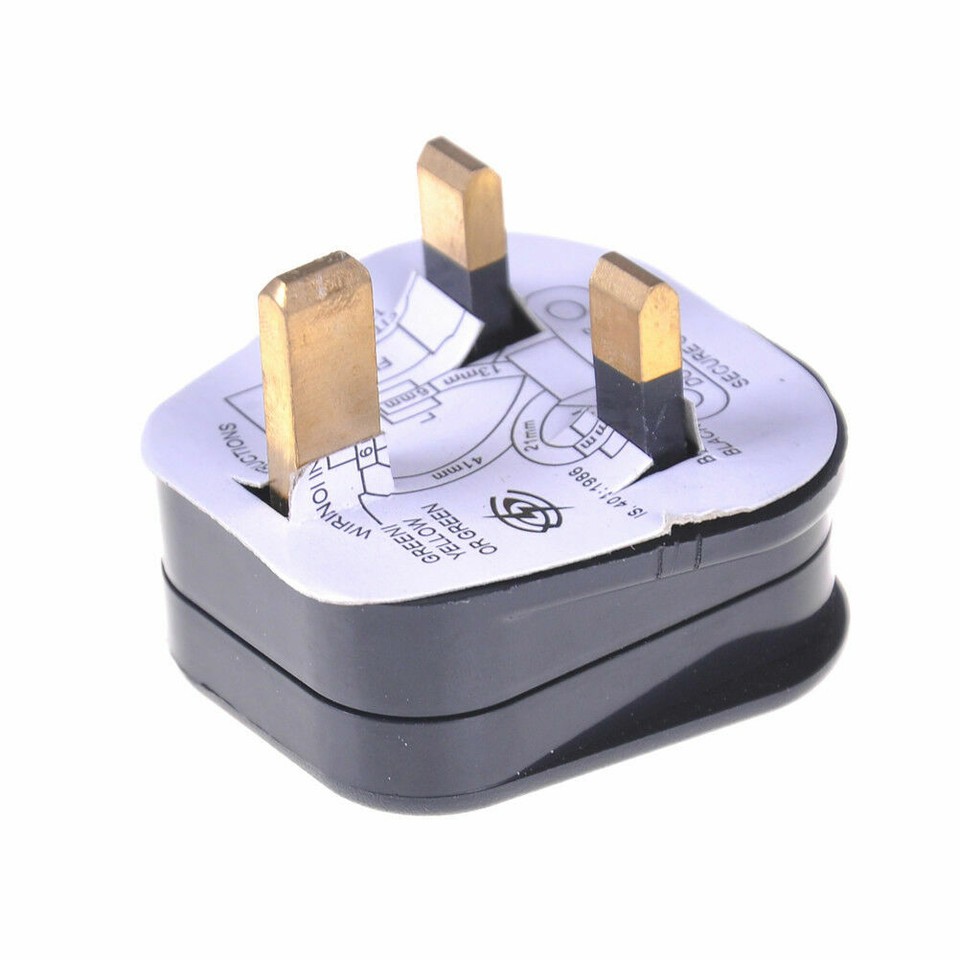 3 Pin Wall UK Singapore Rewireable Power Plug AC100~250V 13A Fused ...
