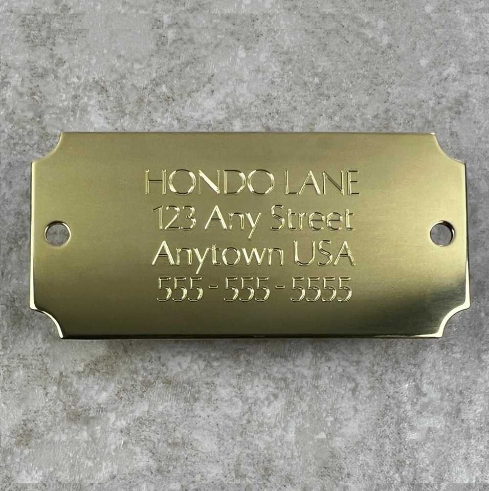 Custom Engraved Tags Personalized NAME PLATE Tag Name Plate POLISHED ...