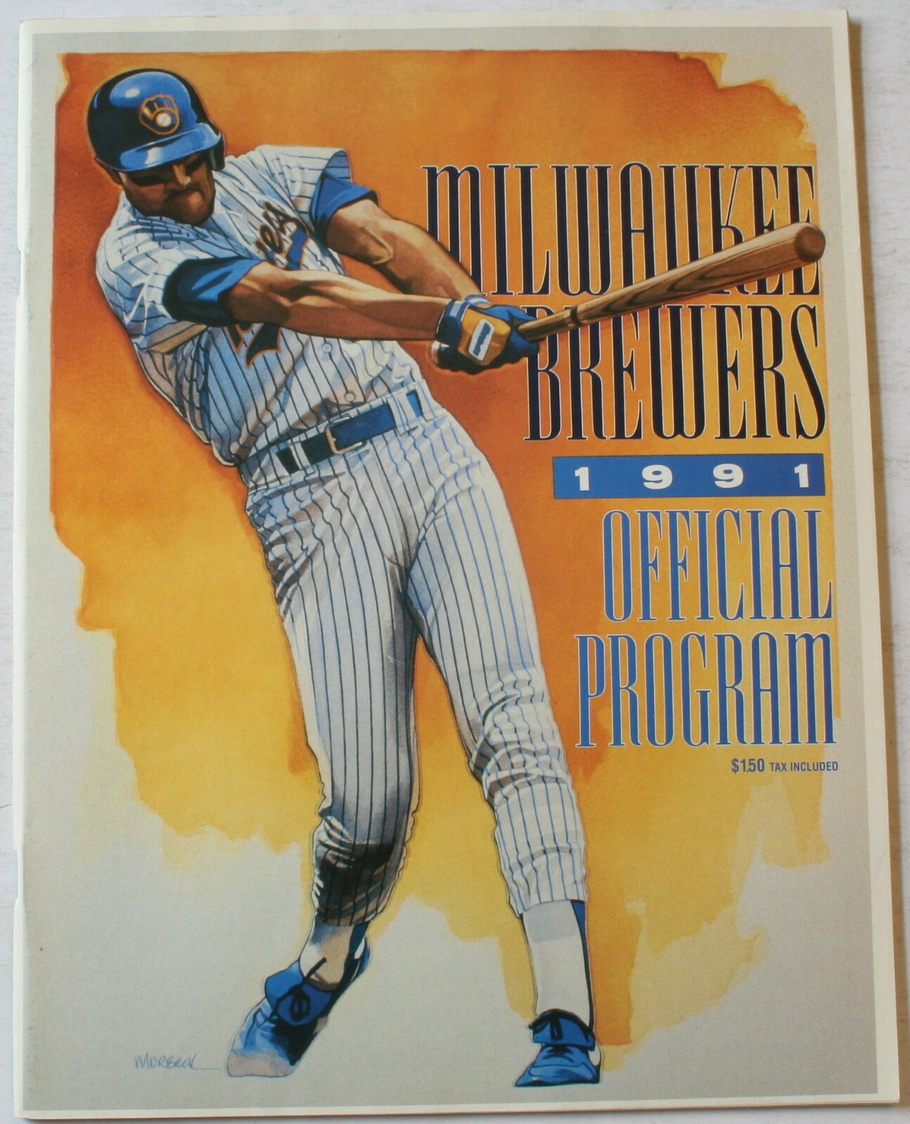 1991 Milwaukee Brewers vs Texas Rangers Program Yount Molitor Sierra | eBay