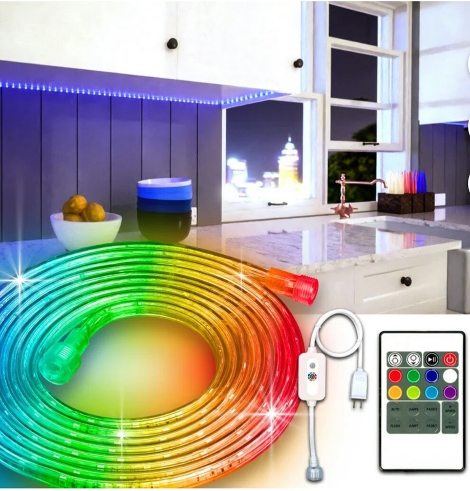 Better Homes & Gardens 16 ft LED Flat Strip Light Soft White Indoor ...