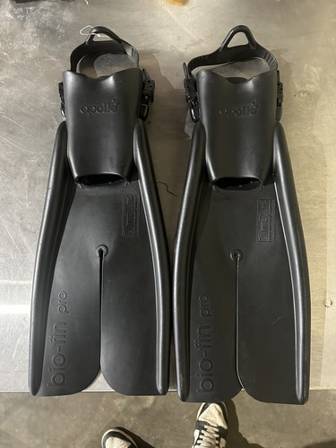 Apollo Bio-Fin Pro Size L Split Fin Open Back Scuba Swim Fins-Navy Seal ...
