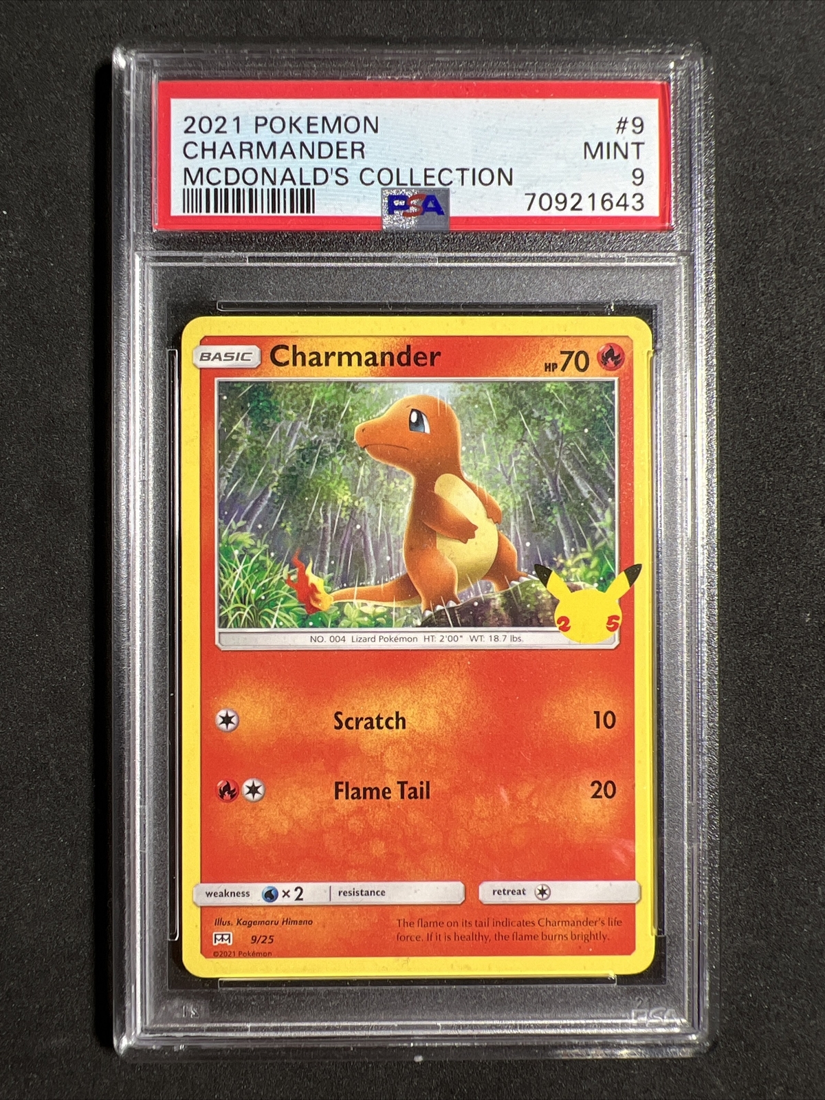 🔥 Pokemon PSA 9 McDonald’s Collection 25th Anniversary Charmander Non ...