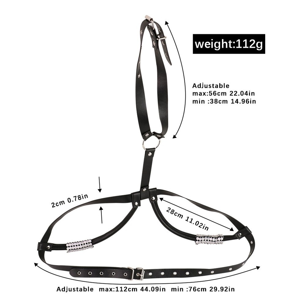 Adjustable Wearable Fashion Leather Bra Breast Bondage Tool Chest ...