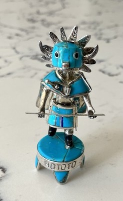 Sterling Silver & Turquoise Kachina Made By Artist David Freeland Jr | eBay