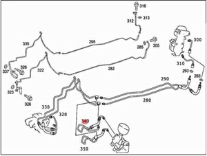 Genuine MERCEDES R230 SL R230 Hose 2309973282 | eBay