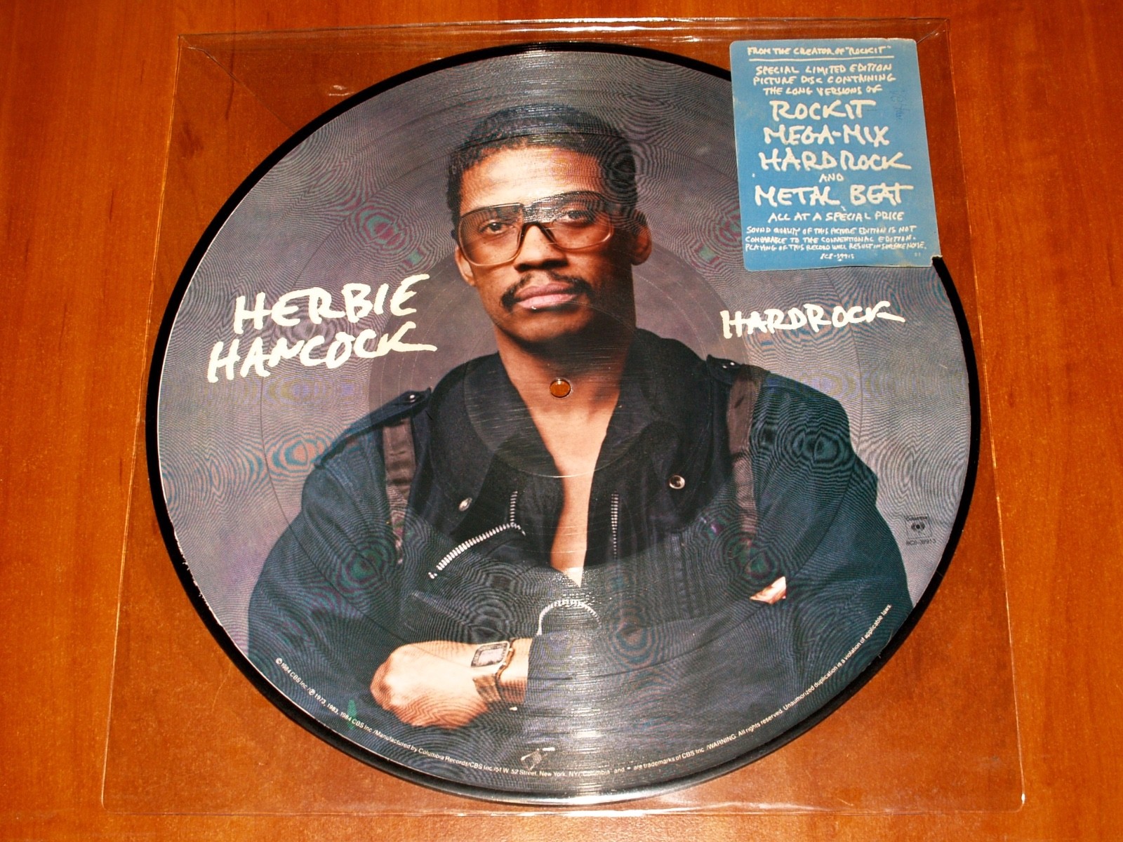 HERBIE HANCOCK HARD ROCK IT *RARE* US 12" PICTURE DISC VINYL COLUMBIA ...