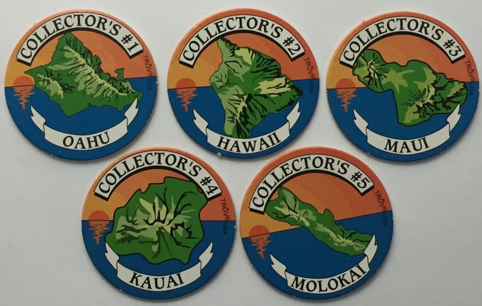Vintage Pogs * Set Of 5 * Hawaiian Islands * Collector Series * S-9 | eBay