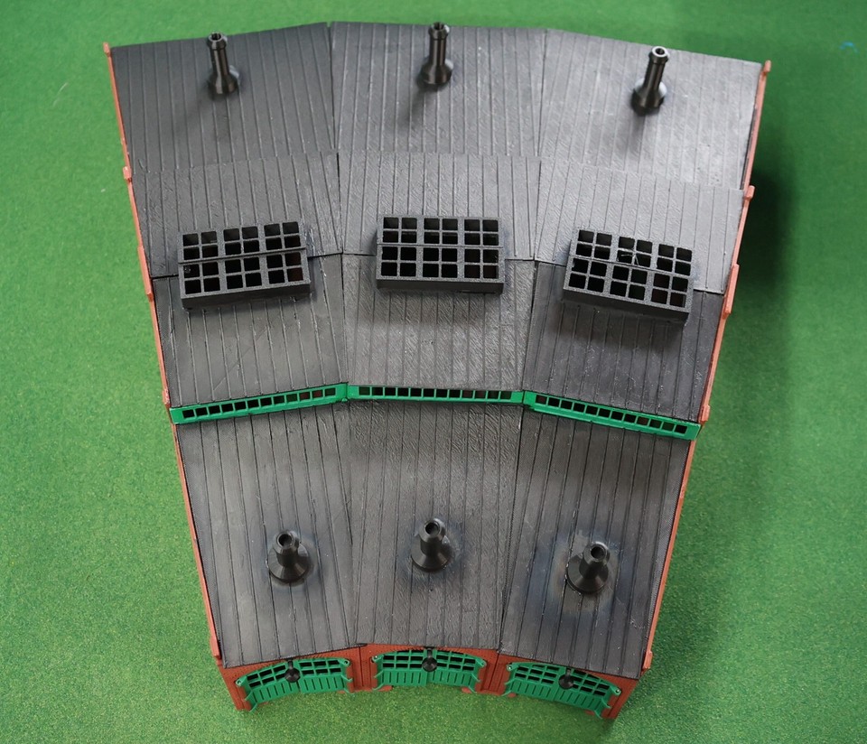 HO Scale Built-Up 3 Stall Engine Shed Roundhouse Building | eBay