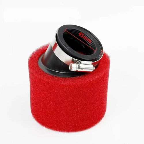 Red Angle Bent Foam Air Filter Pod Cleaner ATV Buggy PIT Quad Dirt Bike ...
