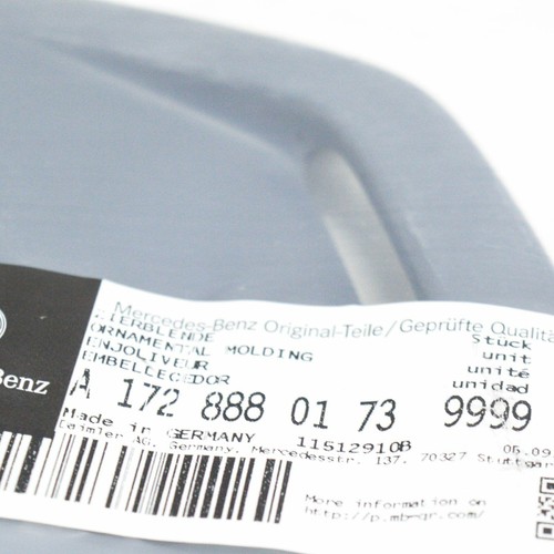 NEW MB SLK R172 FRONT BUMPER RIGHT ORNAMENTAL MOLDING A17288801739999 ...