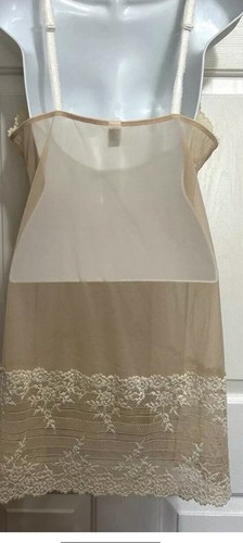 Wacoal Embrace~Lace Slip Sheer Chemise~Strap Lingerie~814191~Nude Sand ...