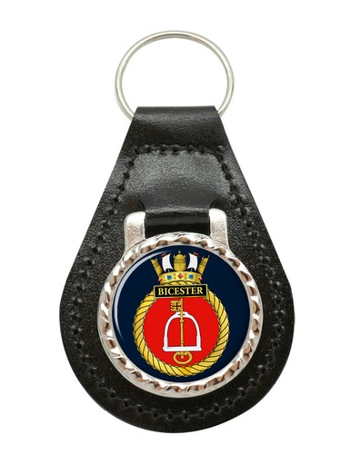 HMS Bicester, Royal Navy Leather Key Fob | eBay