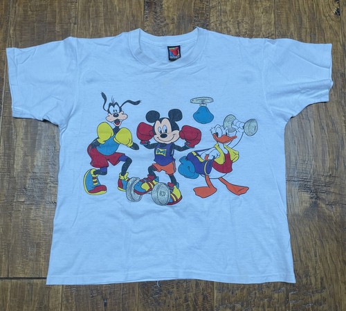 Vtg Disney Mickey Mouse Goofy Donald Duck Gym Workout Boxing Old Older ...