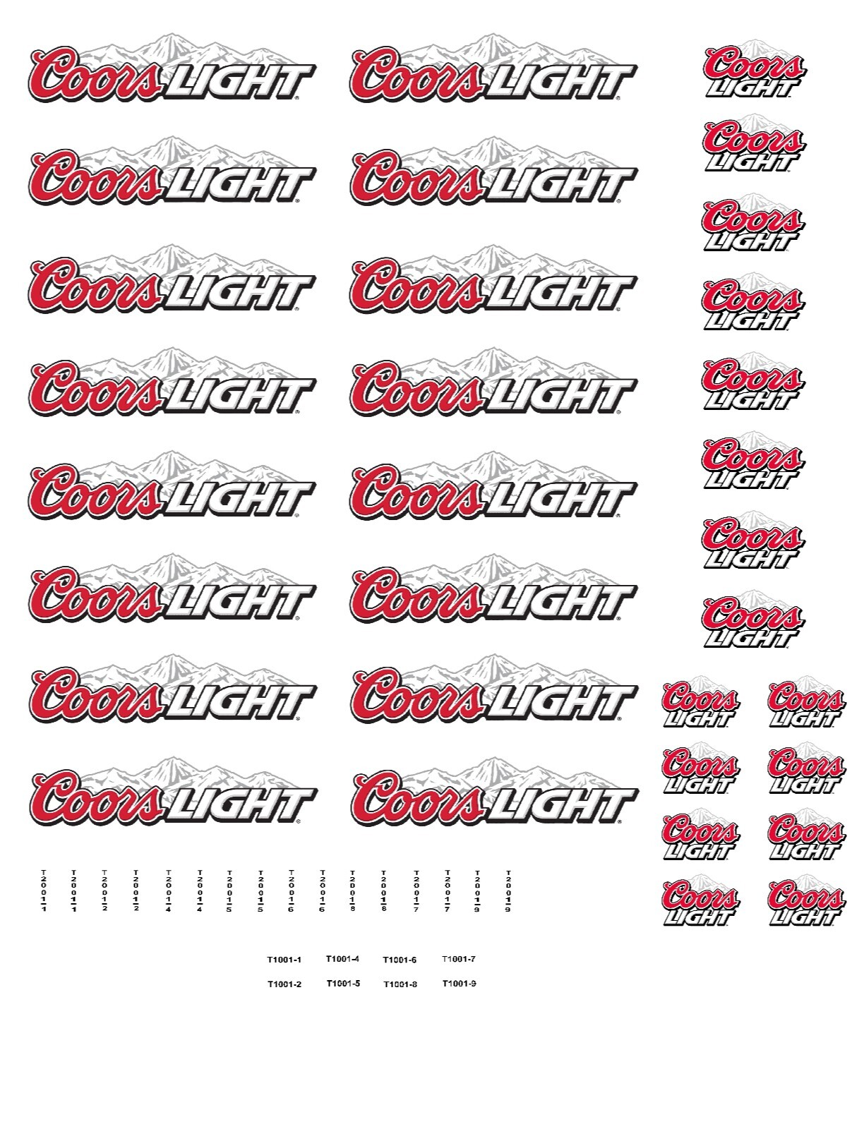 HO Scale Truck / Trailer Decals. " Coors Light " | eBay
