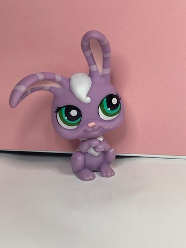Littlest Pet Shop Bunny Rabbit # 828 purple green sticker eye variant ...