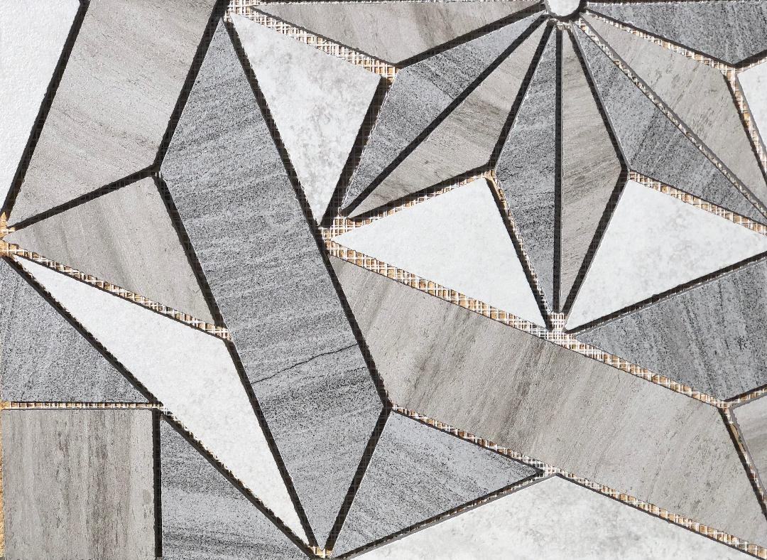 22 1/4" x 22 1/4" Tile Medallion - Daltile Articulo & Linden Point tile ...