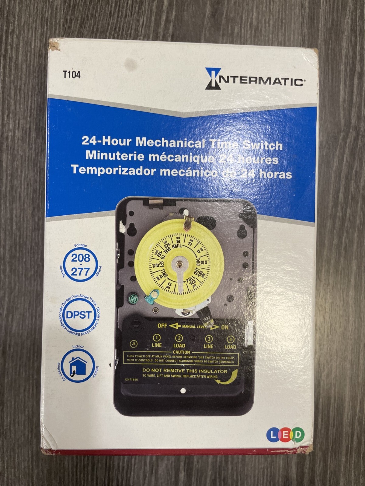 Intermatic T104R 208-277V 24 Hour Mechanical Time Switch, New In Box ...