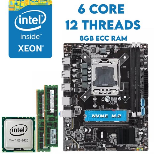 Intel Motherboard Bundle + Xeon E5 2420 CPU (6C/12T) + 8GB ECC RAM | M ...