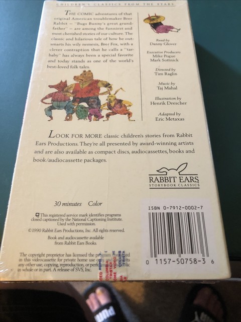 Rabbit Ears - Brer Rabbit and the Wonderful Tar Baby (VHS, 1990) for ...