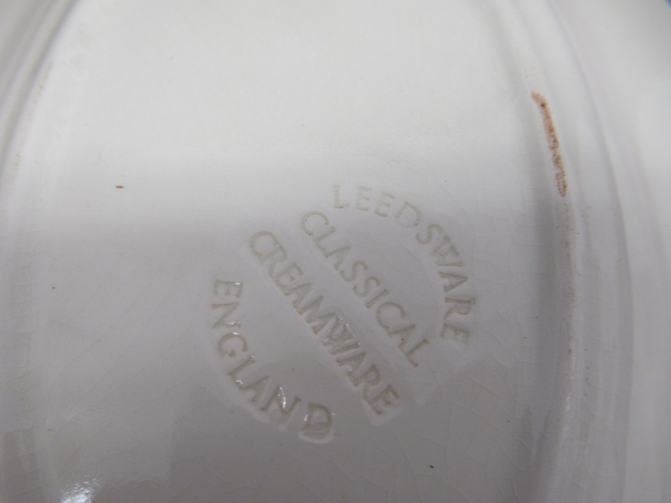 Antique Leedsware England Classical Creamware gravy boat & under plate ...