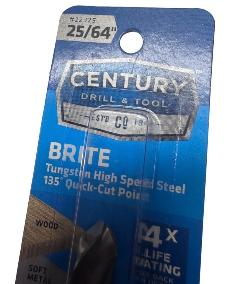 NEW Century Drill & Tool 22325, 25/64" Brite Drill Bits (LOT OF 3 ...
