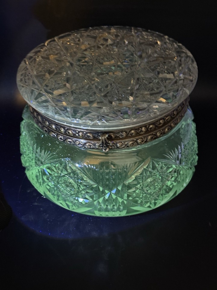 Antique C F Monroe Rich Cut Glass Dresser Jewelry Box 1900’s Large Rare ...