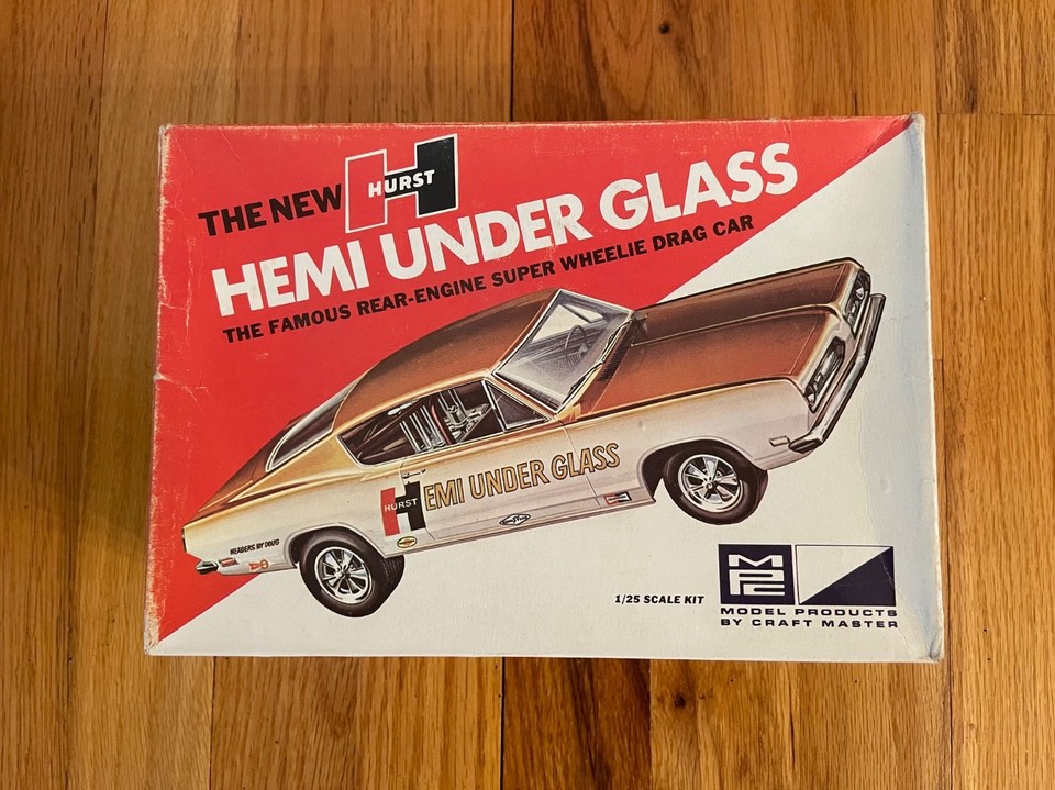 Vintage 1960’s MPC HURST HEMI UNDER GLASS Model Kit Box, RARE | eBay