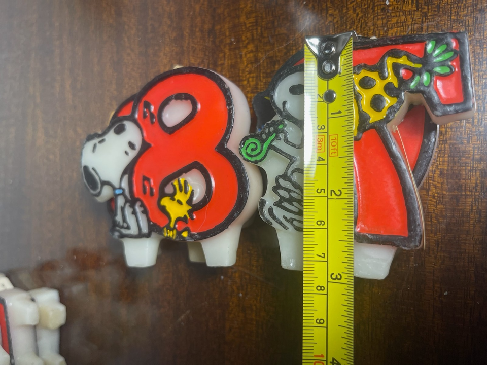 VTG Snoopy Peanuts Birthday Number Candles Complete Set of 10 Woodstock ...