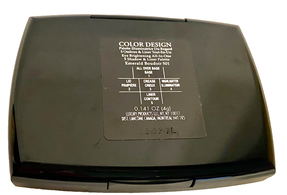 Lancome Color Design 5 Eye Shadow & Liner Palette 501 Emerald Boudoir ...
