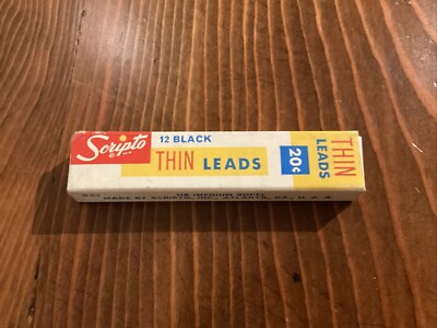 Vintage original Scripto Thin pencil lead HB In Box 12 Leads | eBay