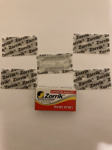 5 Double Edge Razor Blades, Zorrik Super Platinum 8904055100260 | eBay
