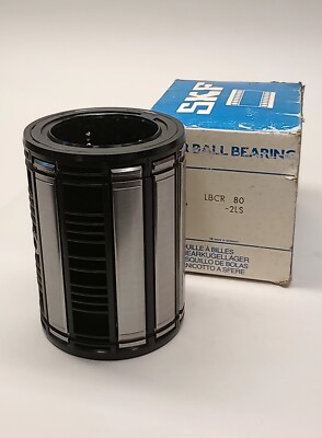 SKF LBCR-80-2LS Linear Bearing 80mm ID Slide Bushing LBAR80-2LS / LB80 ...