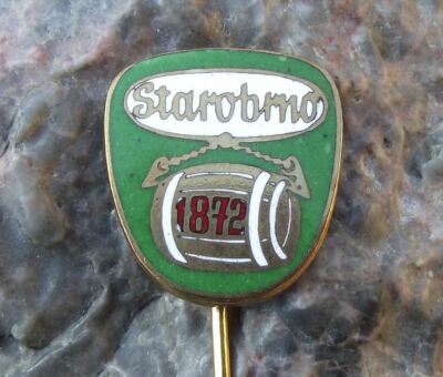 Antique Starobrno 1872 Czech Beer Barrel Logo Brewery Lager Pin Badge ...