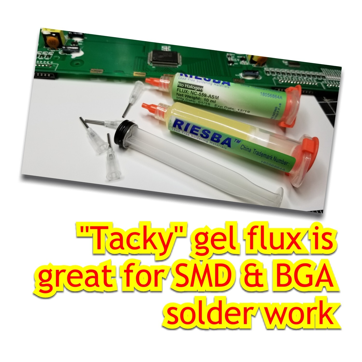 REISBA NC-559-ASM No-Clean Tacky Gel Solder Flux 10cc X2 Kit | eBay