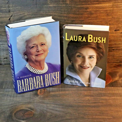 2x First Lady; Barbara and Laura Bush Autobiography Book Bundle ...