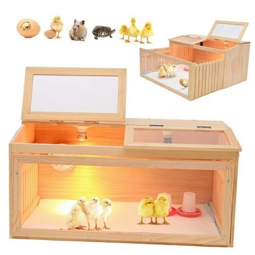 Large Chicken Brooder Box for Chick,Extra Wide Wooden Brooder Box 32 ...