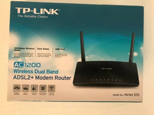 TP-Link AC 1200 Archer D50 300Mbps Wireless N VDSL ADSL+ NBN Modem ...
